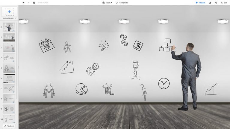 Businessman Planning Presentation Prezi Template | Prezibase
