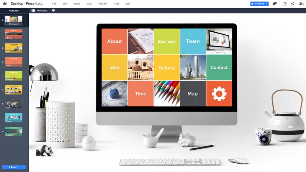Desktop Computer Prezi Template | Prezibase