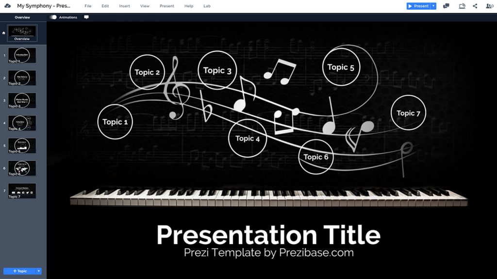 My Music Symphony Prezi Template | Prezibase