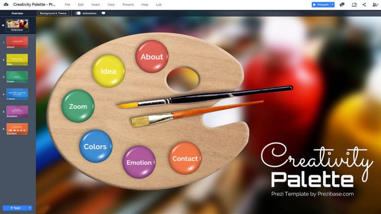 Color Palette Prezi Template | Prezibase