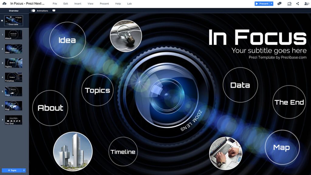 Camera Lens Prezi Template | Prezibase