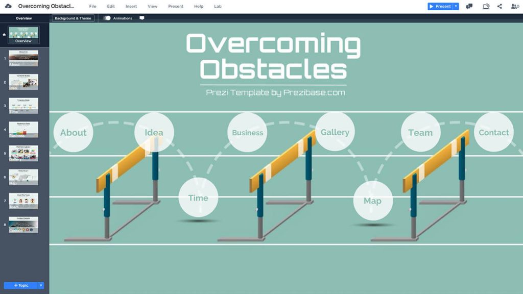 Obstacles and Hurdles Prezi Template | Prezibase