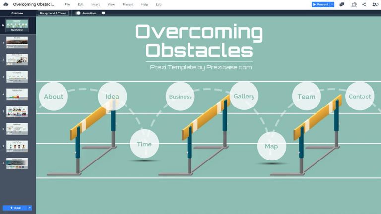 Obstacles and Hurdles Prezi Template | Prezibase