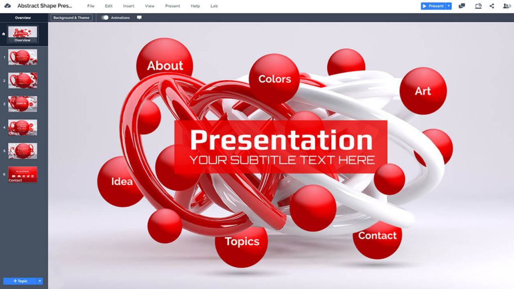 Abstract Shape Prezi Template | Prezibase