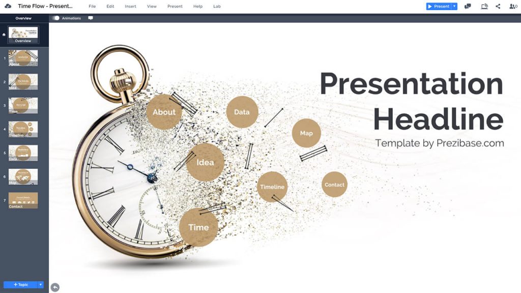 Time Flow Prezi Template | Prezibase