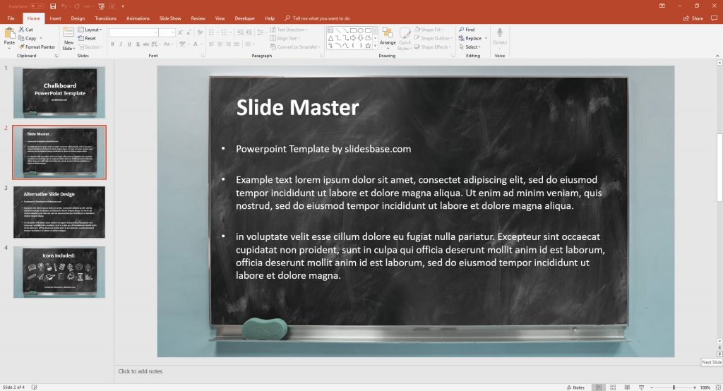 Blackboard Presentation Template | Prezibase