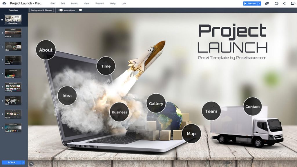 Startup Launch Prezi Template | Prezibase