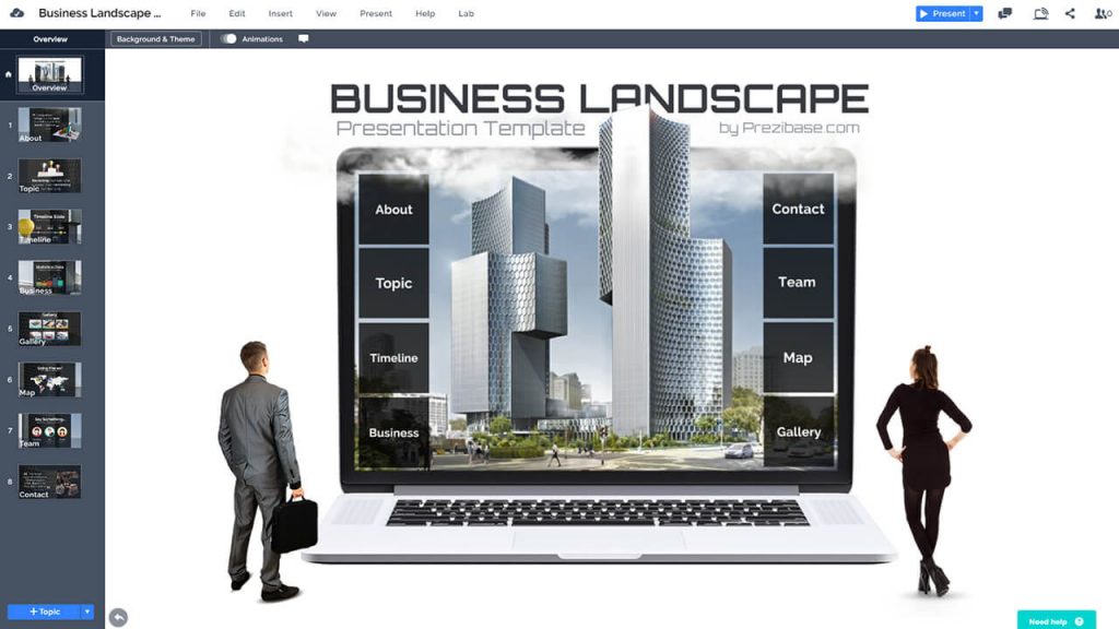 Business Landscape Prezi Template | Prezibase
