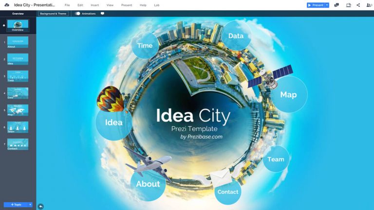 Idea City Prezi Template | Prezibase