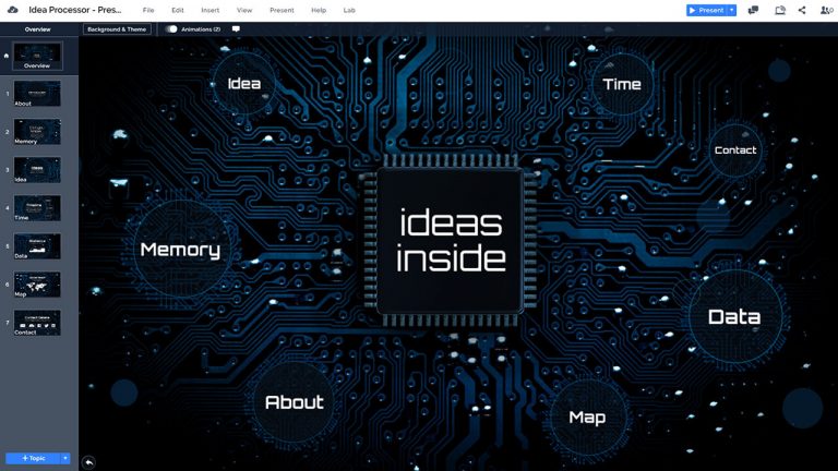 Idea Processor Chip Presentation Template | Prezibase