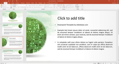 Green Technology Presentation Template | Prezibase