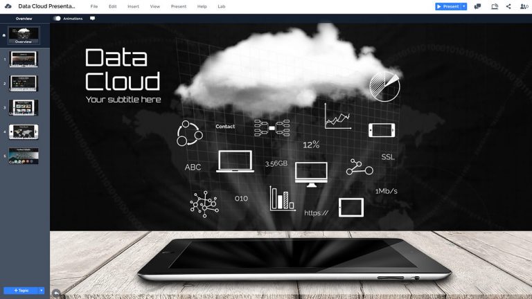 Data Cloud Prezi Template | Prezibase