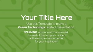 Green Technology Presentation Template | Prezibase
