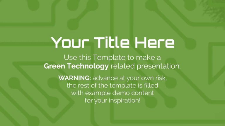Green Technology Presentation Template | Prezibase