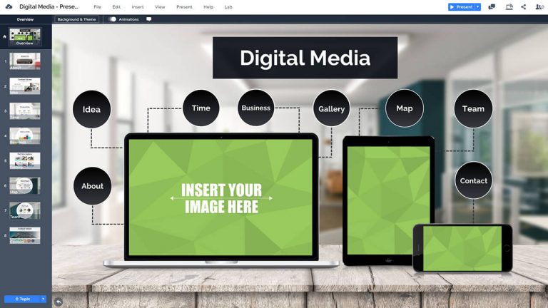 Digital Media Presentation Template | Prezibase