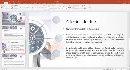Technology Circle Interface Presentation Template | Prezibase