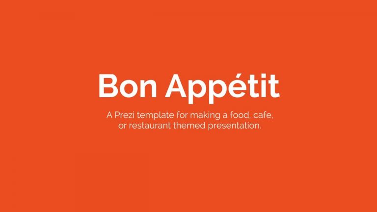 Food Menu Prezi Template Prezibase