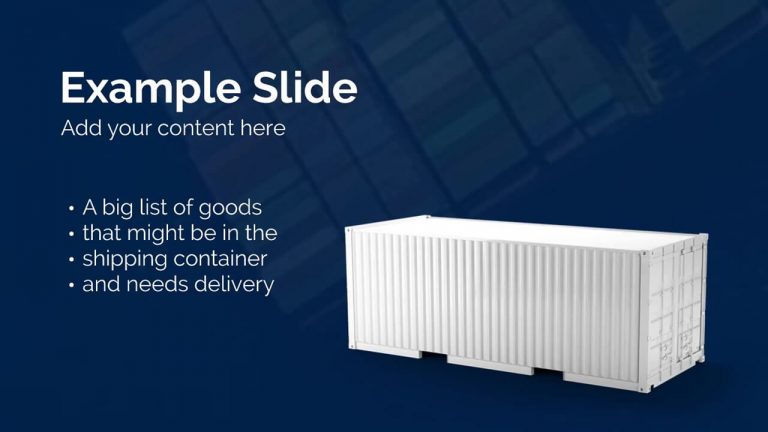Shipping & Trade Presentation Template | Prezibase