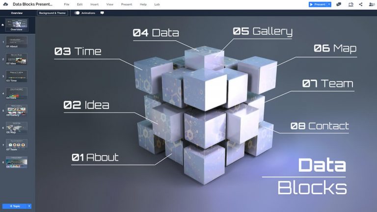 Data Blocks Prezi Template | Prezibase