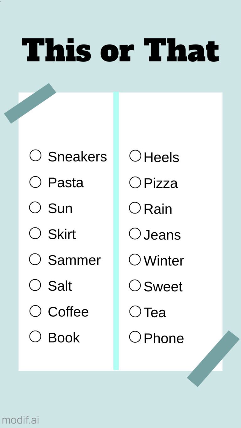 50 Stunning This or That Templates for Instagram Story