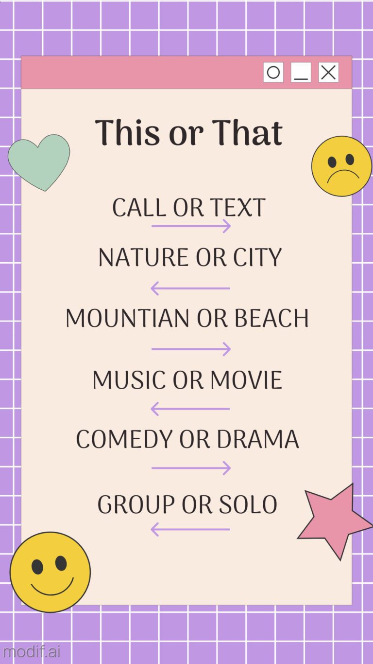 50 Stunning This or That Templates for Instagram Story