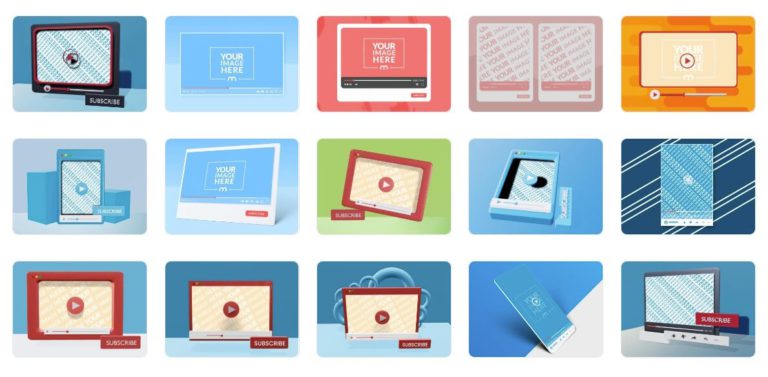 Creative 3D Video Player Mockups