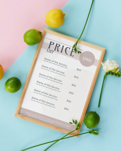 50 Elegant Price List Templates Your Clients Will Love