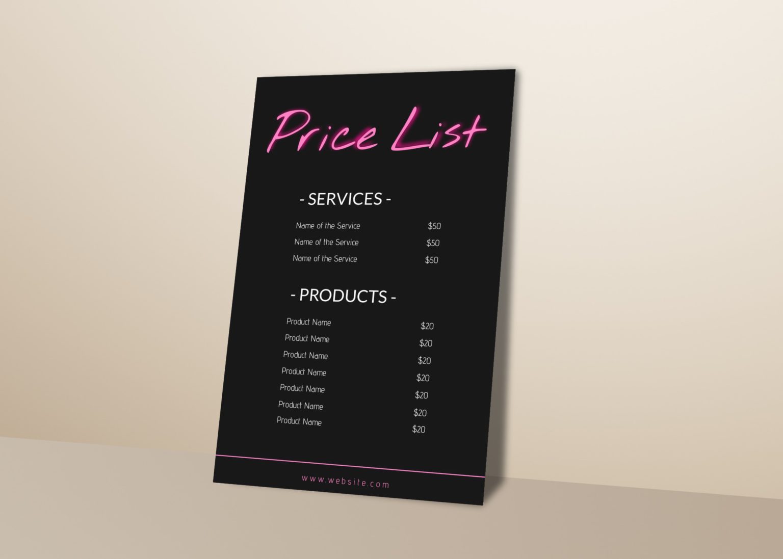 50 Elegant Price List Templates Your Clients Will Love