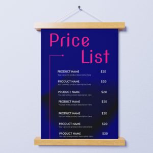 50 Elegant Price List Templates Your Clients Will Love