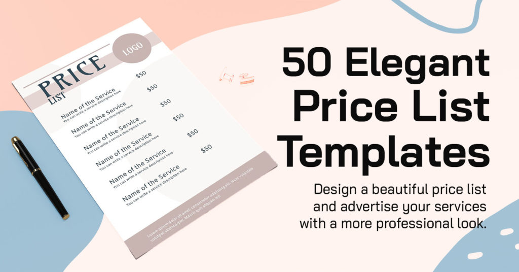 50 Elegant Price List Templates Your Clients Will Love