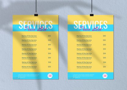50 Elegant Price List Templates Your Clients Will Love